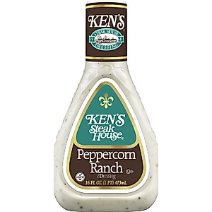Ken's Steak House Peppercorn Ranch Dressing (Peppercorn Ranch, 16 Fl Oz, Pack of 2)