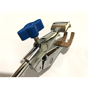 OESS Lab Clamp 4 Prong Finger Style Cork-Coated Head and A Black Laboratory Stand Clip
