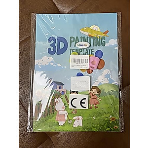 3D Printing Drawing Book, Reusable Colorful 40 Patterns Thick Paper Template with a Clear Plate, Painting Graffiti Template for 3D Pen Kids DIY Gift