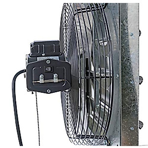 Iliving ILG8SF16V-T Wall-Mount Shutter Exhaust Fan, 16" - Variable Speed, Silver