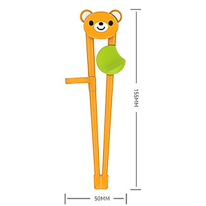 Saterkali Training Chop-sticks for Kids, Training Chop-sticks Comfortable Grip Chewable Cartoon Chop-sticks for Beginners Learning chop-sticks Black