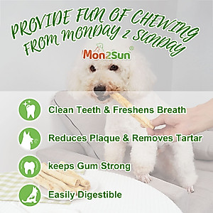 MON2SUN Dog Rawhide Rolls Twist Sticks 6.5 Inch Dog Chew Treats Chicken Flavor 60 Count for Puppy and Small Dogs