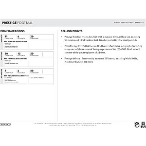 2024 Prestige Football Trading Cards Blaster Box (6 Packs)