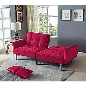 Legend Furniture, Sleeper, Sofa, Small Parcel, Red