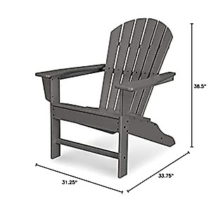 POLYWOOD SBA15GY South Beach Adirondack Chair