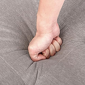 UBGO Living Room Furniture Sets,110" Large Sofa,U-Shape Sectional Chaise Lounge and Convertible Ottoman,Velvet Couches for Apartment,Office (Light Grey)