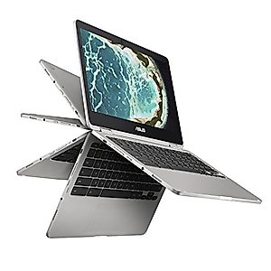 ASUS Chromebook Flip C302 2-In-1 Laptop- 12.5” Full HD Touchscreen, Intel Core M3, 4GB RAM, 64GB Flash Storage, All-Metal Body, USB Type C, Corning Gorilla Glass, Chrome OS- C302CA-DHM4 Silver