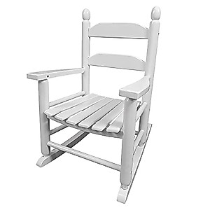 HomVent Kids Rocking Chair, Outdoor Kids' Rocking Chairs, Childs/Toddler/Childrens Porch Rocker Chair, Wooden Rocker for Ages 2-10 Living Room,Bedroom,Balconies, Porches,Children's Rooms (White)