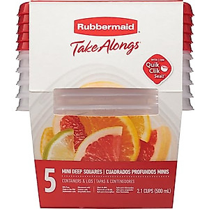 Rubbermaid Takealong Mini Deep Square Set, 5 Piece