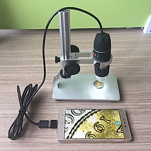 Jiusion Aluminium Alloy Universal Adjustable Professional Base Stand Holder Desktop Support Bracket for Max 1.4" in Diameter USB Digital Microscope Endoscope Magnifier Loupe Camera