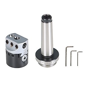 MT3-Metric 12 Boring Head 2 Inch Lathe Boring Head for Boring Machine and CNC Milling Machine with 3 Hexagonal Keys