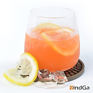 Colorful Coasters for Drinks Absorbent, Rubber Drink Coaster Set, Silicone Rainbow Coasters for Kids Coffee Table Desk, 4.3 Inch Oval Shape Deep Tray Pot Holder Trivet (Set of 6)