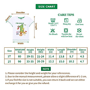 Baby Boy 1st Birthday T-Shirt - I’m Wild and 1 Jungle Animals Birthday Top Tee One Year Old Jungle Birthday Party 100% Cotton Printed Short Sleeve T Shirt Gift(White, 1T)