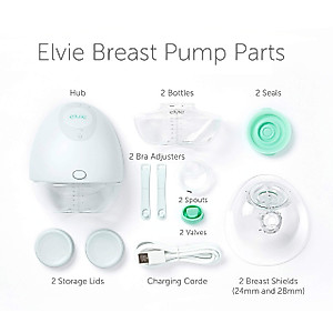 Elvie Pump Breast Pump Valve and Spout Kit | 2 Pack | Breastfeeding and Breast Pump Parts for Breast Milk Storage | Breast Pumps and Breast Feeding Essentials