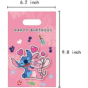 Losede 30pcs Lilo and Stitch Birthday Party Gift Bags Candy Bags Goody Bags Lilo and Stitch Birthday Party Supplies Decorations (30pcs) 1