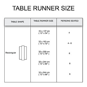 Encasa Homes Table Runner for 6 Seater Dining - White - Large 13"x72", 100% Cotton Plain Dyed Solid Colours Decorative Cloth for Party, Banquet, Restaurant & Outdoors - Machine Washable