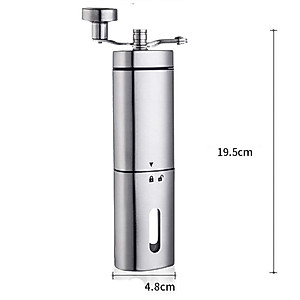 Espresso Manual Coffee Stainless Steel Burr Coffee With Foldable Handle, Triangle Kitchen Hand Coffee Bean for Home and Kitchen, Office Coffee Grinders