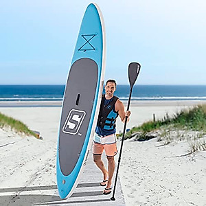 Seachoice Inflatable Stand-Up Paddle Board Kit, Includes Dual-Action Pump w/ Pressure Gauge, Ankle Leash & Carry Bag