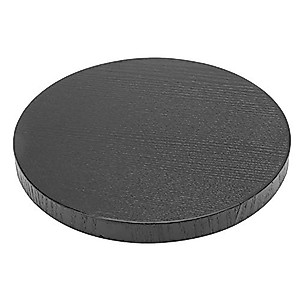Fdit Wooden Black Round Tea Cup Tray Home Serving Plate (Black)