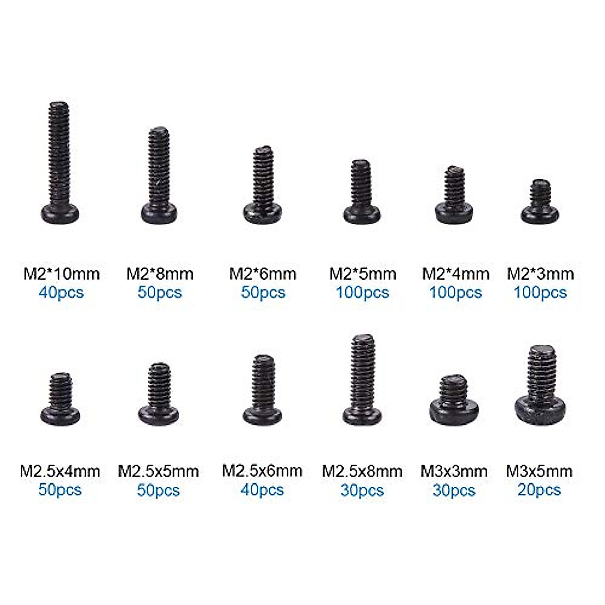 INCREWAY 660pcs Metric M2 M2.5 M3 Laptop Notebook Computer Screw Assortment Kit