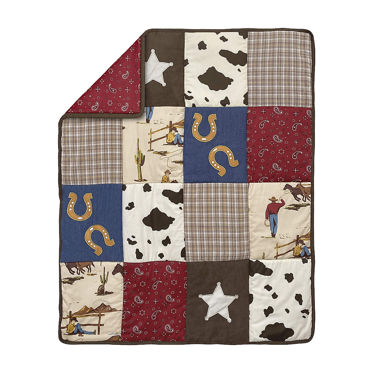 Sweet Jojo Designs Wild West Western Horse Cowboy Baby Boy Bedding 4 Piece Crib Set