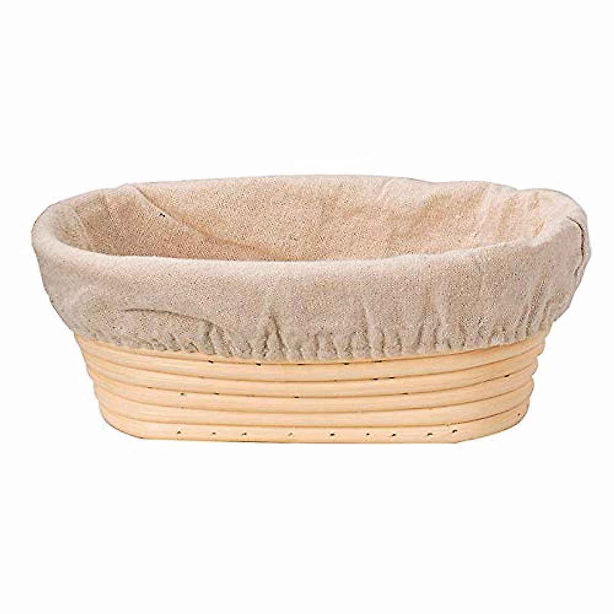 XDLEX Bread Proofing Baskets Set of 1 10 inch Oval Shaped Dough Proofing Bowls w/Liners Perfect for Professional & Home Sourdough Bread Baking