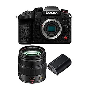 Panasonic LUMIX GH6 Mirrorless Camera Body Bundle with Panasonic LUMIX G X VARIO 12-35mm f/2.8 ASPH Professional Mirrorless Lens and Panasonic DMW-BLK22 7.4V 3050mAh Lithium-Ion Battery Pack (3 Items)