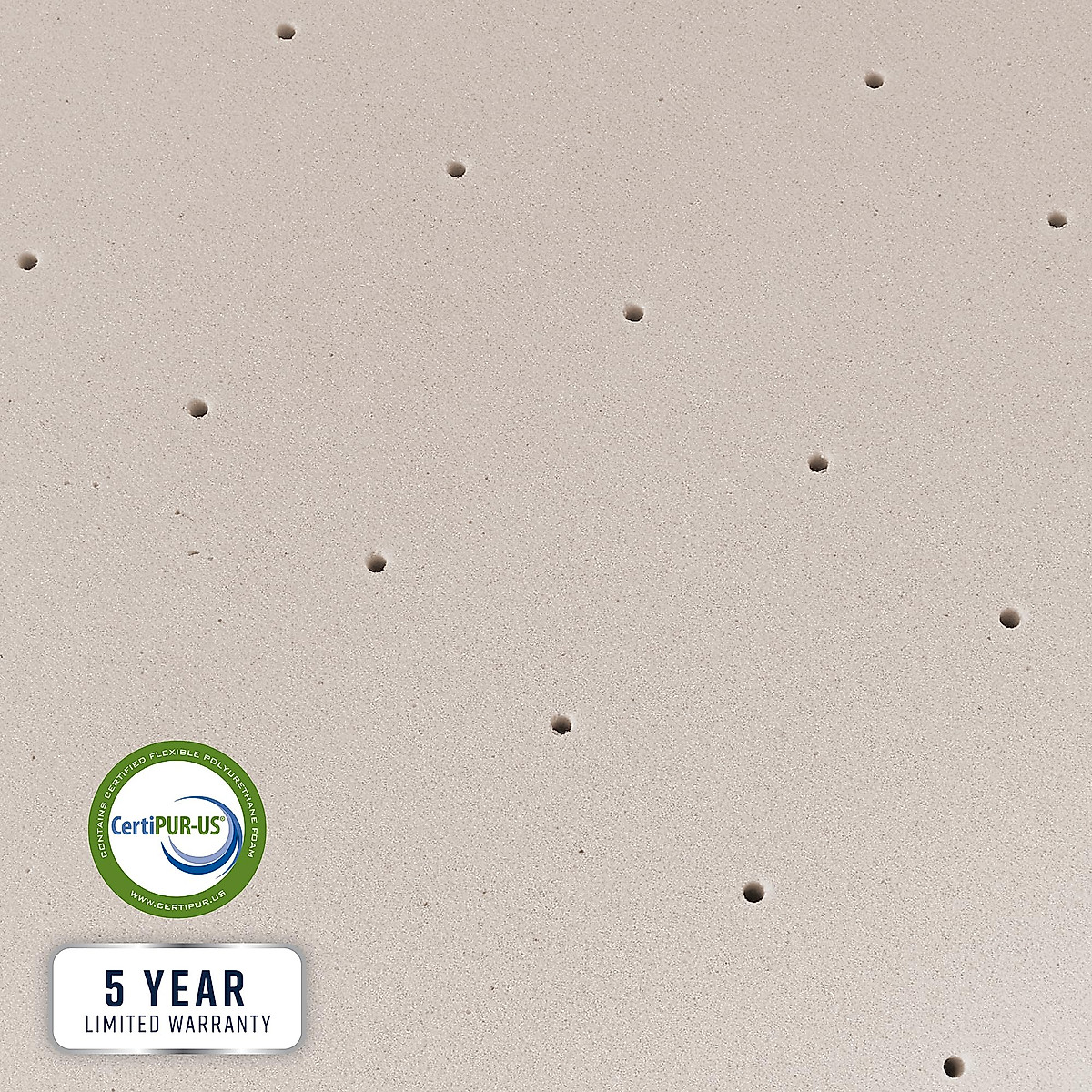 Bodipedic 3 Inch Memory Foam Mattress Topper, Copper Infused Mattress Topper, Ventilated Design, CertiPUR-US Certified Foam, Copper