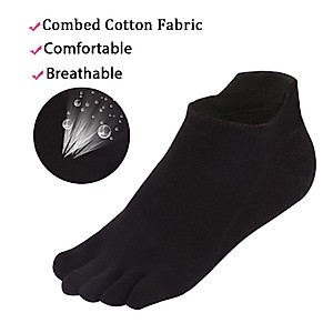 Meaiguo Toe Socks No Show Running Five Finger Socks for Men Women 4 Pairs