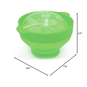 Microwave Silicone Popcorn Popper,Microwave Popcorn Popper, Collapsible Silicone Popcorn Maker Bowl with Handle Lid, High Temperature Resistant, Air Popcorn Maker, for Oven, Microwave Oven, micro
