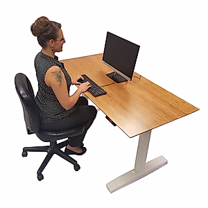 Home Soft Things Eco-Friendly Natural Bamboo Tabletop, Parallel Pressure, 30" x 60" x 0.875" H, Boonliving Rectangular Rustic Solid Wood Slab Desk Table Top Countertop for Home and Office