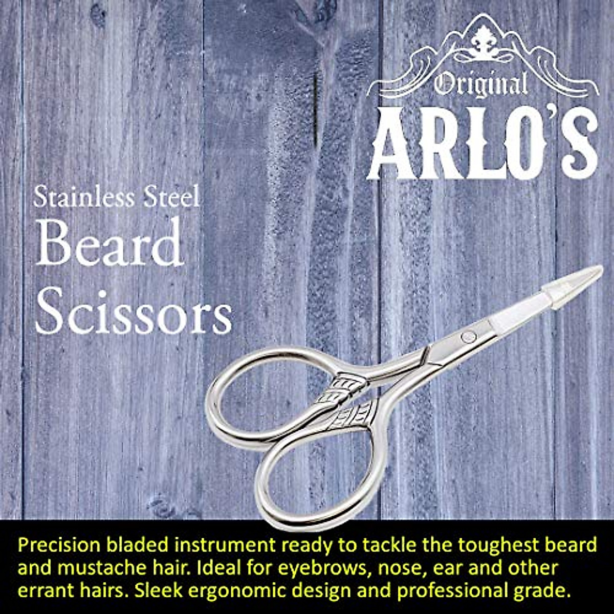 Arlo's 5-PC Mens Premium Beard Grooming Kit w/ Argan Beard Oil 2.5oz -Beard Oil, Beard Brush, Beard Comb, Beard Scissors & Carry Bag