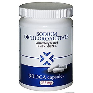 DCA - Sodium Dichloroacetate 333mg - Purity >99.9%, Made in Europe, by DCA-LAB, Certificate of Analysis Included, Tested in a Certified Laboratory, 90 Capsules