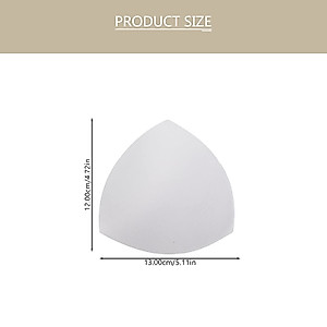 FENICAL 3 Pairs Women Foam Bra Pads Insert Removable Triangle Bra Enhancer Cup for Swimwear Sports Bra Bikini (White)