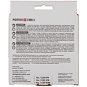 PORTER-CABLE Hook And Loop Pad for Model 333 Sander, 5-Inch (13904) Pack of 1 - (Packaging may vary)