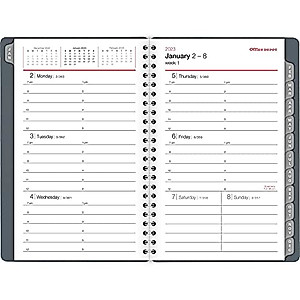 Office Depot® Brand Weekly/Monthly Planner, 5" x 8", Silver, January To December 2023, OD710330