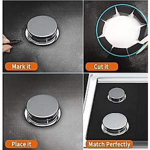 Gas Stove Burner Covers 2 Pack- XZSUN 0.2mm Double Thickness Reusable Gas Range Protectors For Samsung 30 inch Gas Stove (2 Pack，sliver-Samsung gas stove)