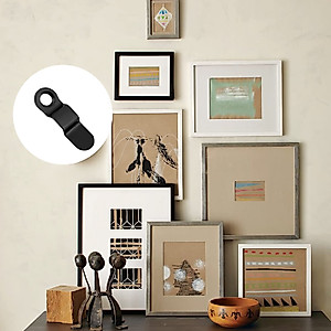 Cionyce 50PCS Frame Turn Button, Metal Bow Shape Picture Frame Hardware Backing Clips with Screws for Hanging Pictures, Photos, Posters, Drawing Crafts(Black)