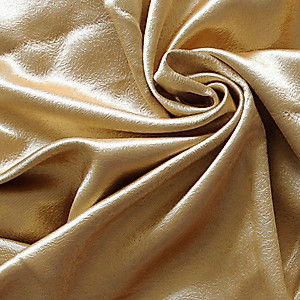 KoTing Gorgeous Solid Blackout Golden Curtain Drape for Bedroom 1 Panel Grommet Top (1Panel 50Wx84 L)