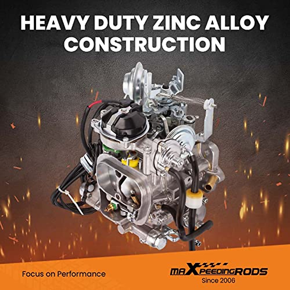 maXpeedingrods 2-Barrel Carburetor for Toyota Pickup 22R Engine 1981-1987 with Round Plug Connector and Automatic Choke TOY-505 2.4L 2366cc 35290/C4036