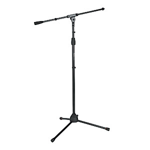 Gator Frameworks Standard Tripod Microphone Stand with Boom Arm, Adjustable Height, and Both 3/8" and 5/8" Adapters (GFW-MIC-2010)
