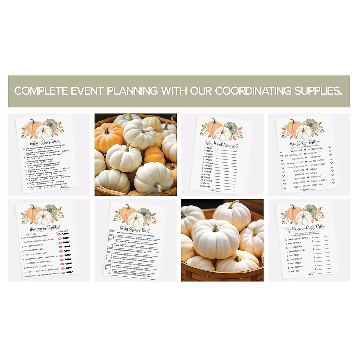 All Ewired Up 50 Would She Rather (50-Cards) Fun Baby Shower Game Activity, Bridal Shower, Bachelorette, Gender Neutral Boy or Girl, Pumpkin, Autumn