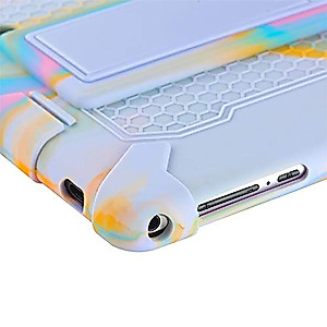 HLWQ Case for MEBERRY M7 Tablet 10 Inch/AOYODKG A22 10/Pavoma 10 G3/Llltrade 10, Anti-Slip Soft Silicone Case with Stand (Purple Rose)