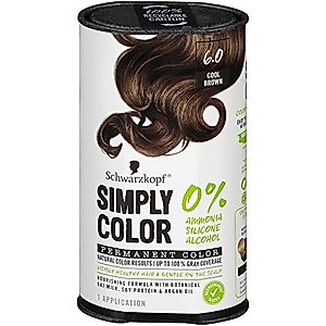 Schwarzkopf Simply Color Permanent Hair Color, 6.0 Cool Brown