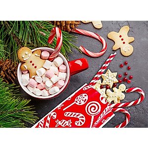 MISS FANTASY 160 Pack Christmas Cellophane Goody Bags with Twist Ties for Holiday Favors Treats Kids Xmas Treat 10.8'' x 4.9'' Small Bulk Plastic Treats Bag Christmas Cellophane Treat Bags