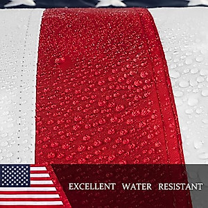 Oakville Furniture OF-72AF04 Outdoor American US Flag with Embroidered Stars, Sewn Stripes & Brass Grommets, 6X10 FT, Blue