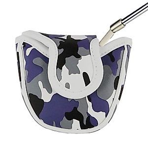 VOKOLY 1pc PU Waterproof Golf Club Putter Sleeve Suitable for Sports Protective Equipment Camouflage Purple(TA03P-1)