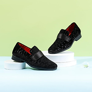 Bruno Marc Boy's Dress Formal Tuxedo Shoes Slip-on Loafers, Black, Size 10, SBLS2340K