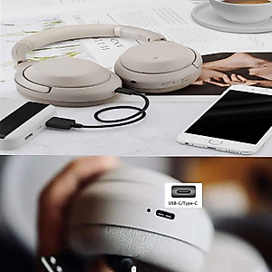 Replacement Type-c Headphones Short Charger Cable Cord for Sony WH-1000XM4 WH-1000XM3 WF-1000XM4 WH-XB900N WH-CH510 WI-1000XM2 WI-C200 WI-XB400, AKG Y400 Y600NC, WF-1000XM3, Bose NCH700 (20cm)