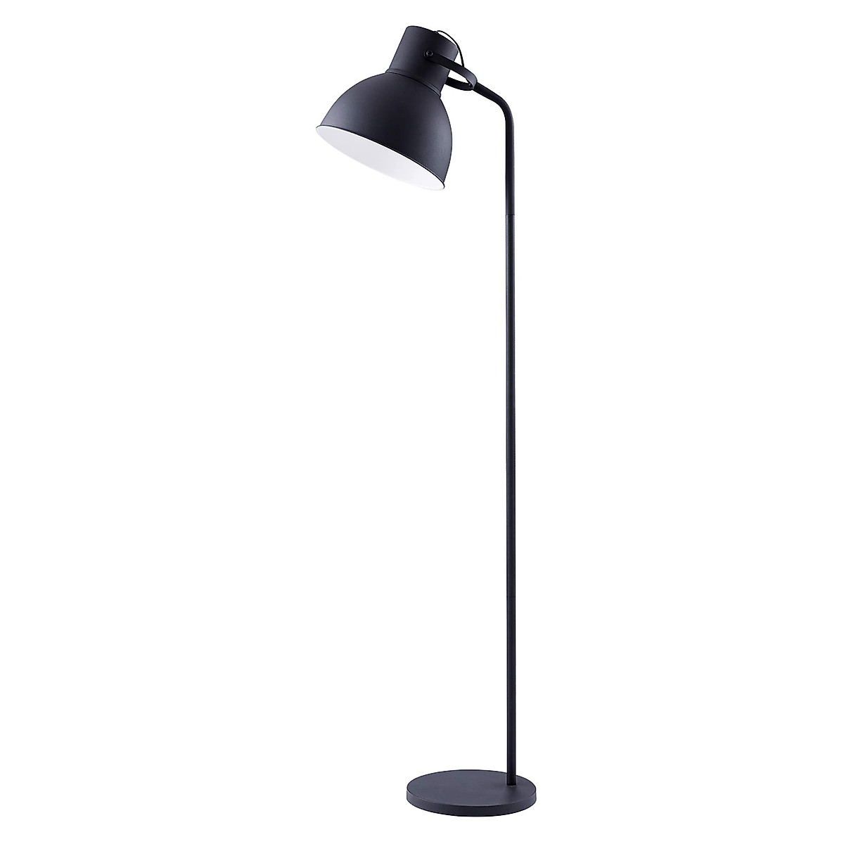 Versanora Aaron Modern Floor Lamp Tall Standing Light with Adjustable Shade for Living Room Reading Bedroom Office, 71 Inch Height, Black